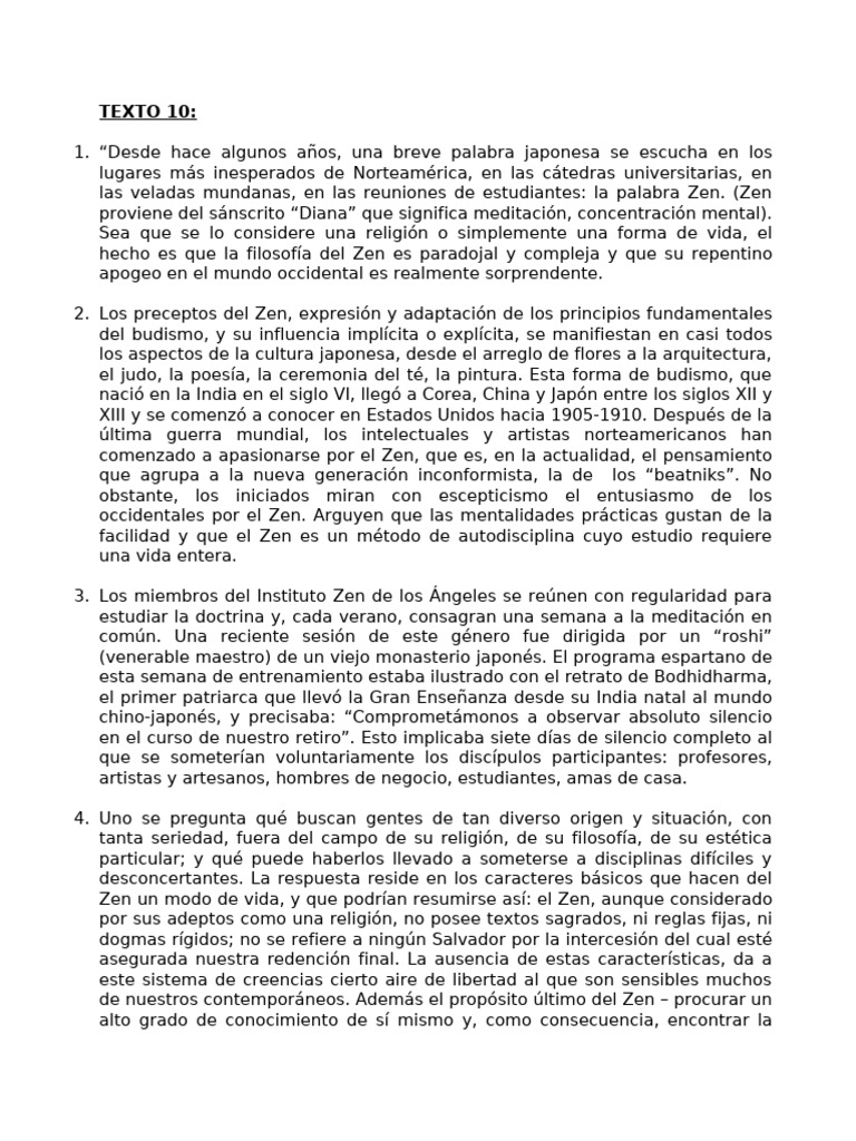 Textos 10 A 12 | PDF | zen | Amor