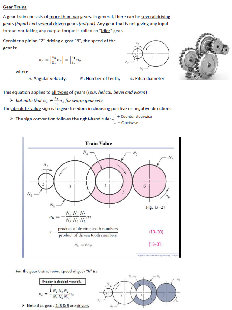 Gears Kinematics | PDF