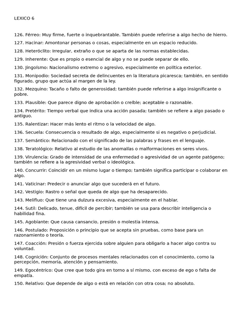 Lexico 5 | PDF | La risa | Pensamiento