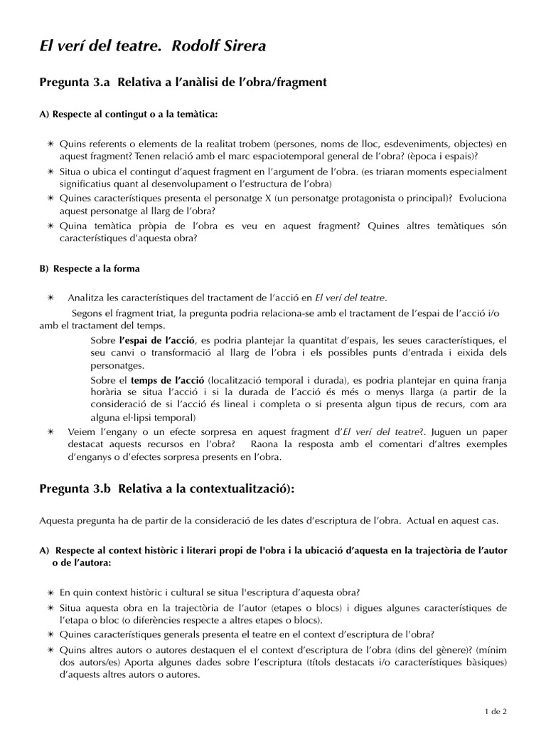 Preguntes Rodolf Sirera | PDF