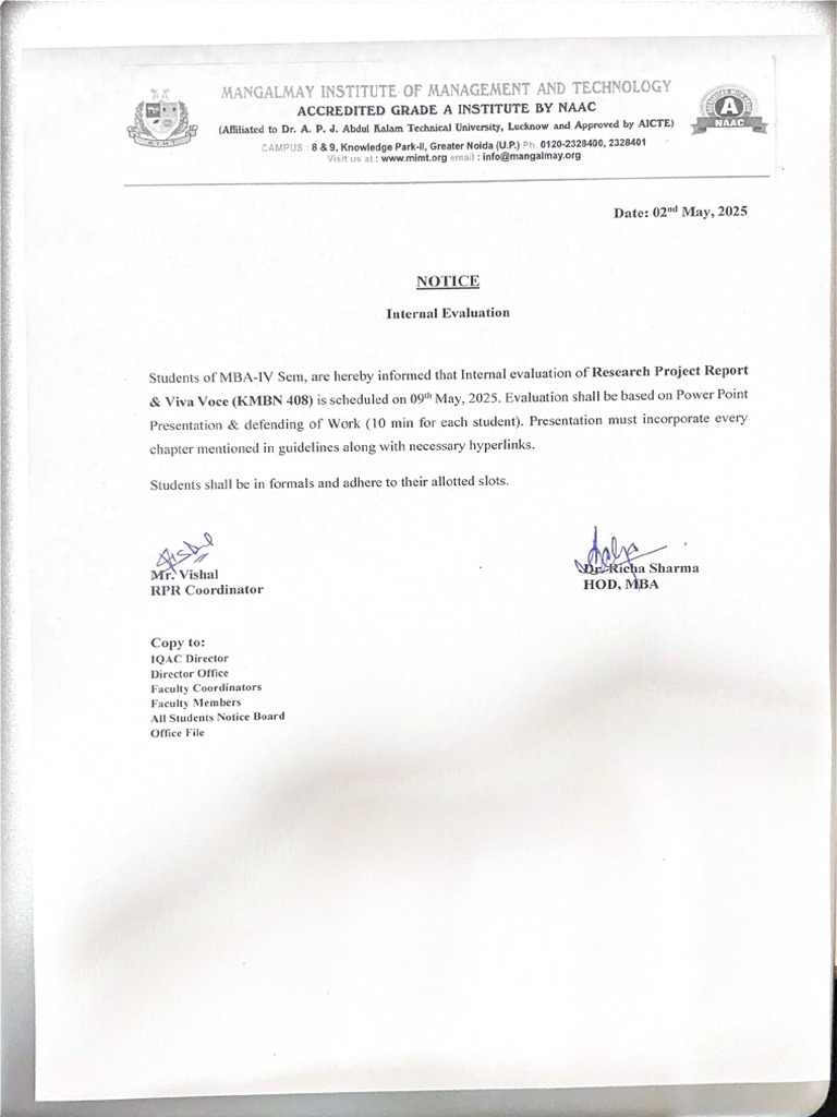RPR Notice | PDF