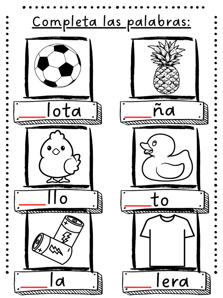 Escritura de Palabras Con M y P | PDF