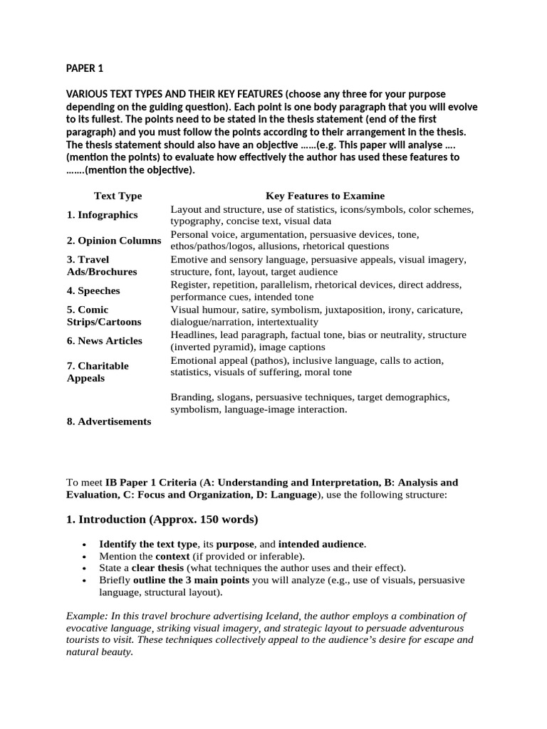 PAPER 1 Tips and Tricks | PDF | Rhetoric | Advertising