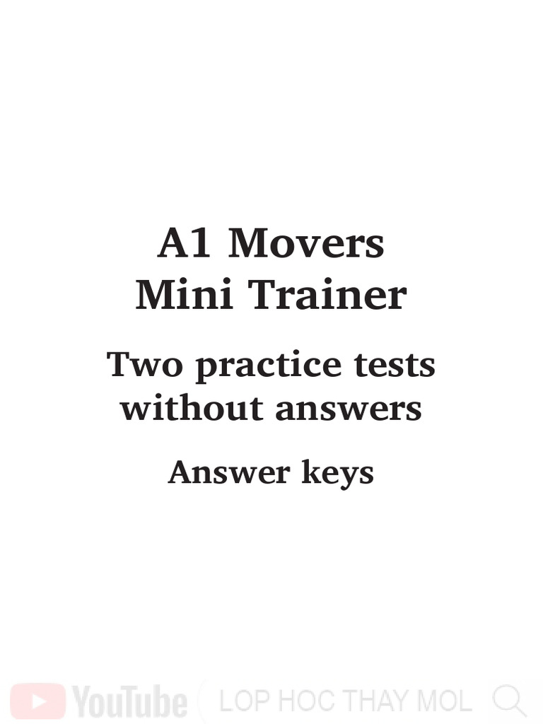 Key - A1 Movers Mini Trainer 1 | PDF | Grandparent