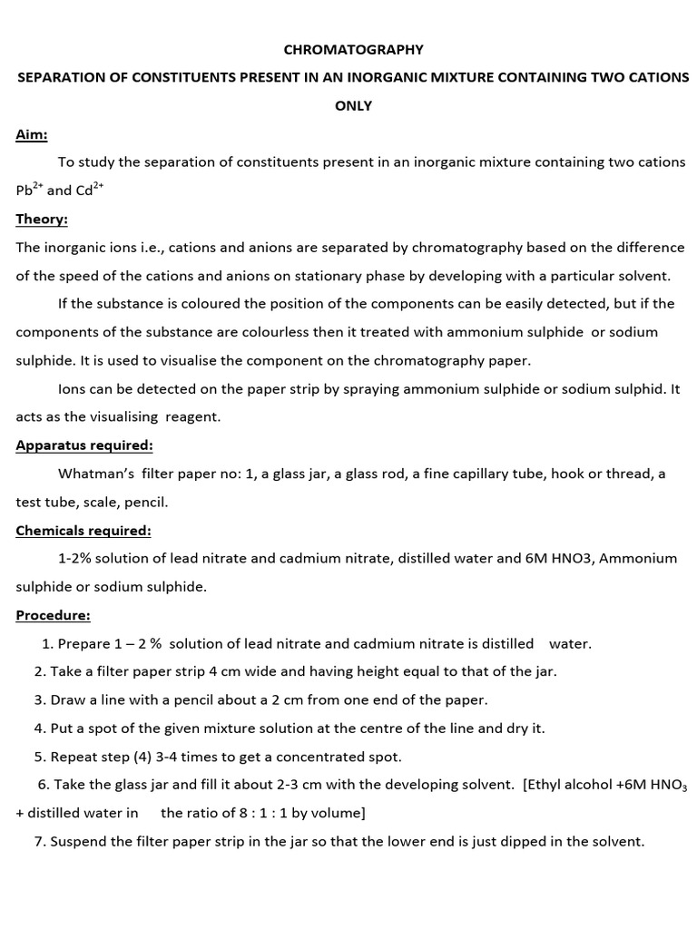 CHROMATOGRAPHY | PDF | Chromatography | Solvent