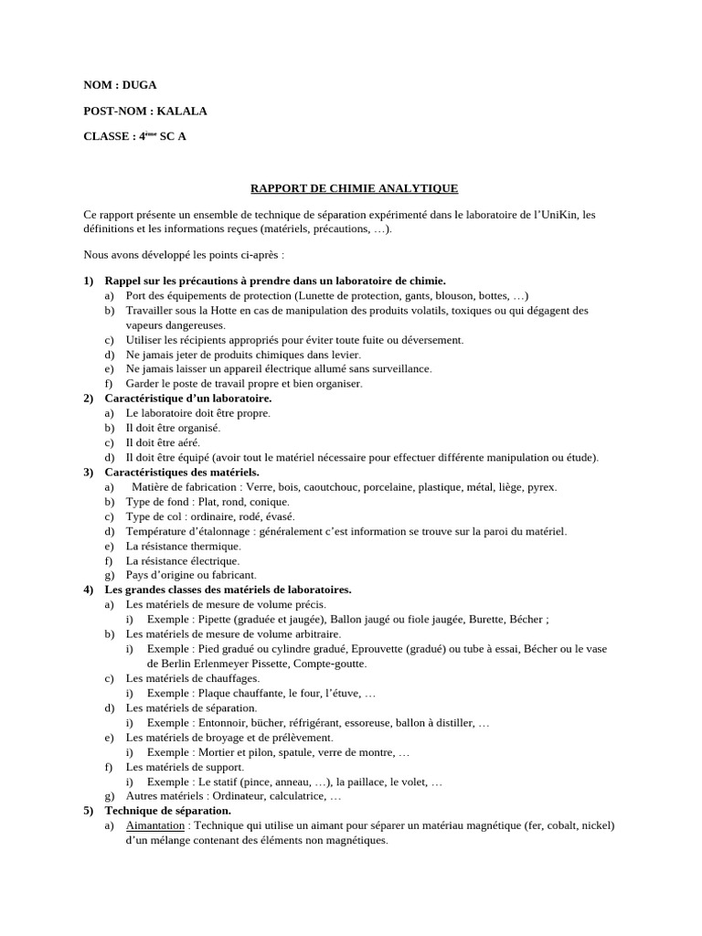 Techniques de séparation en chimie analytique | PDF | Distillation ...