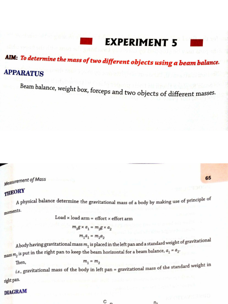 Beam Balance | PDF