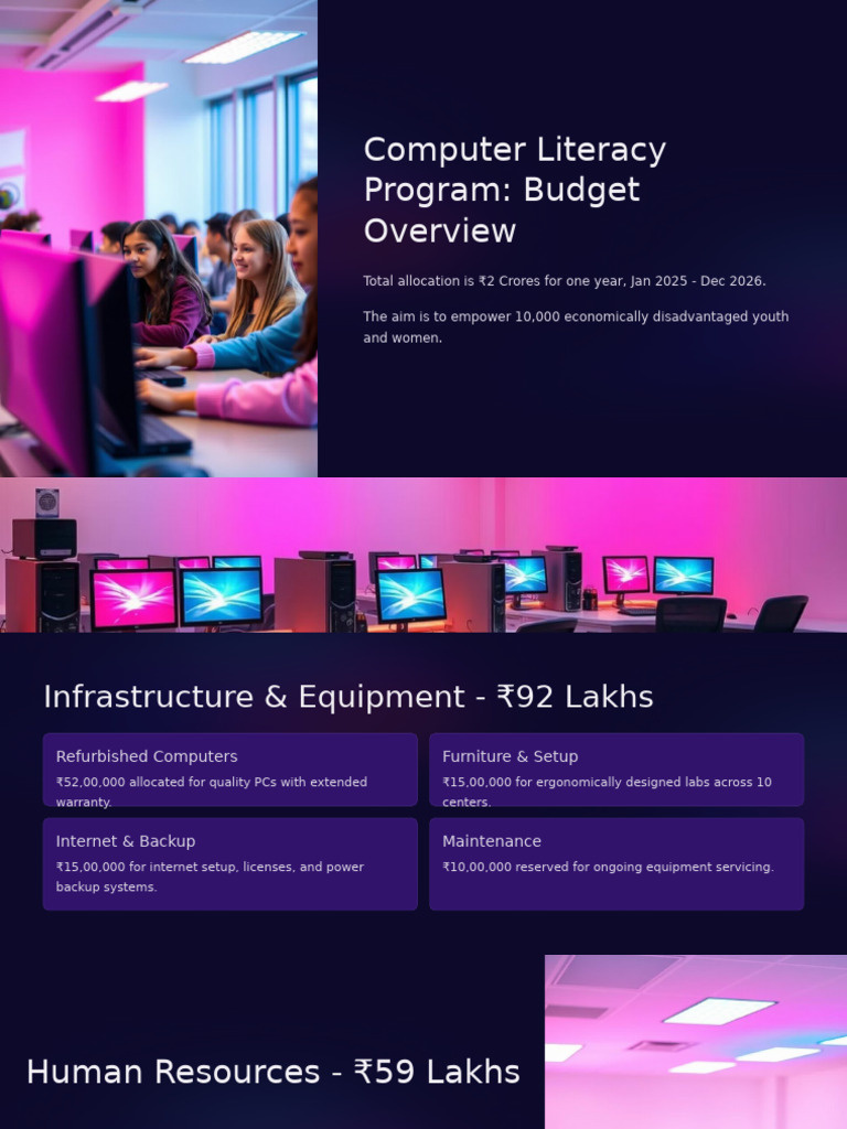 Computer Literacy Program Budget Overview | PDF