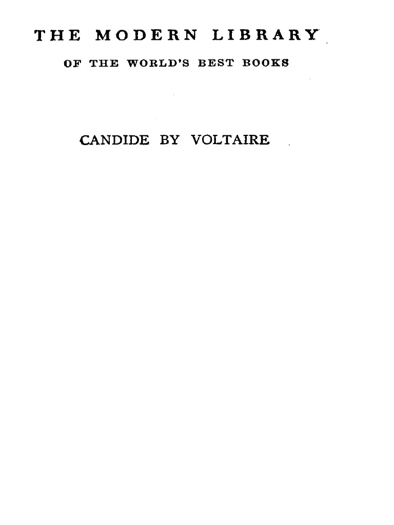Candide by Voltaire Cropped | PDF