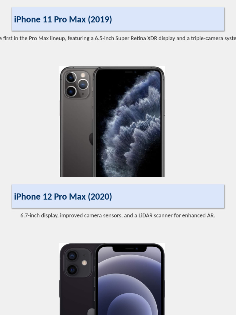 Iphone Pro Max Series Presentation Styled | PDF
