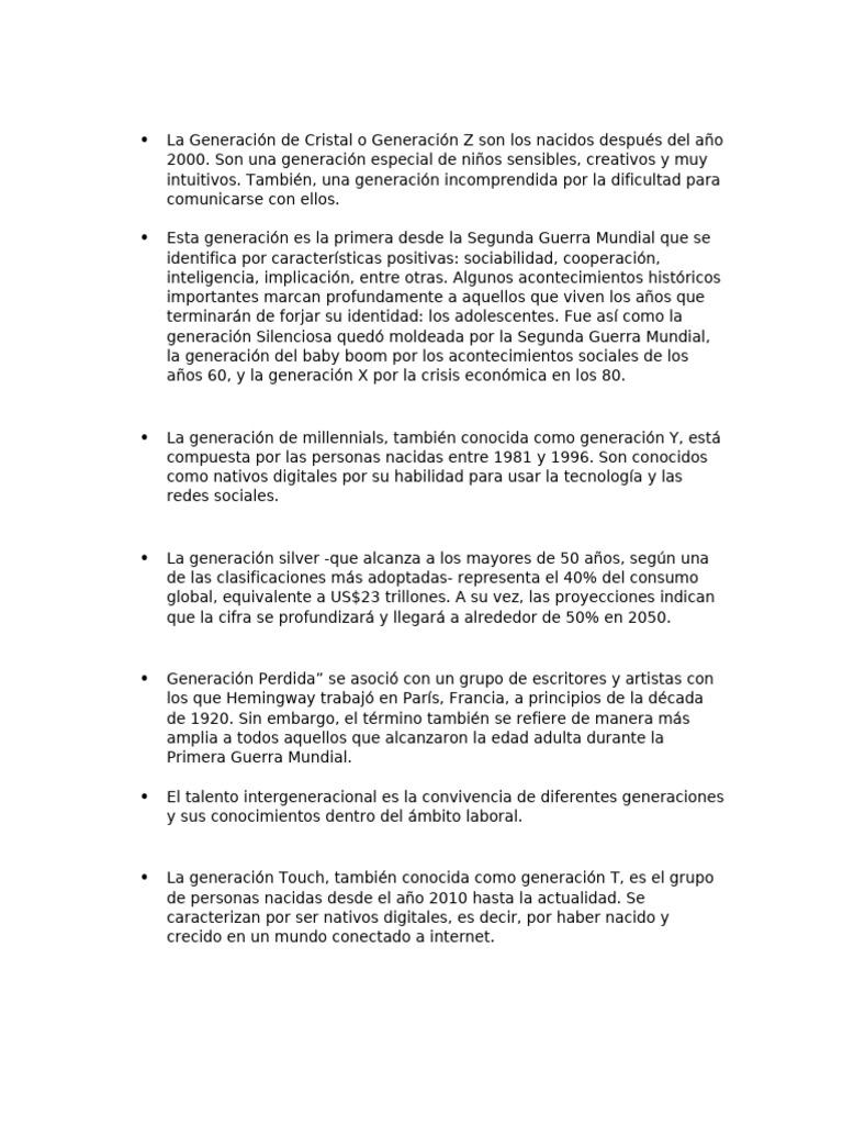 La Generación de Cristal o Generación Z son los nacidos después del año ...