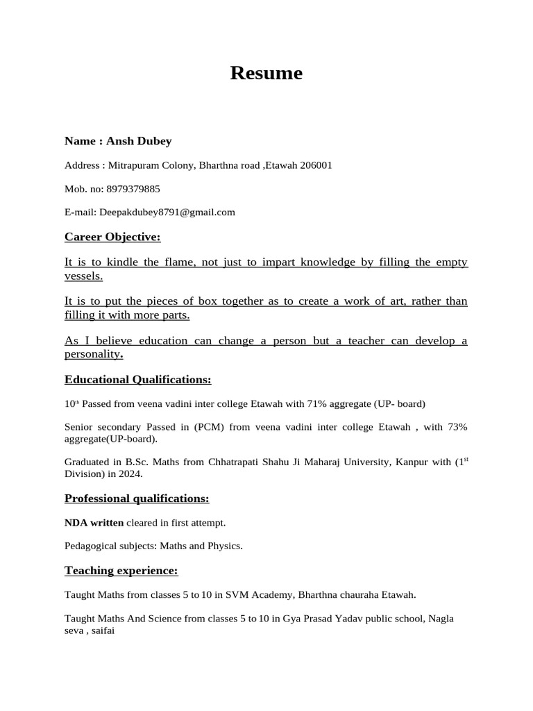 Ansh Resume | PDF