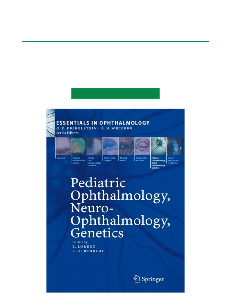 Pediatric Ophthalmology, Neuro Ophthalmology, Genetics - 1st Edition Full Text PDF | PDF ...