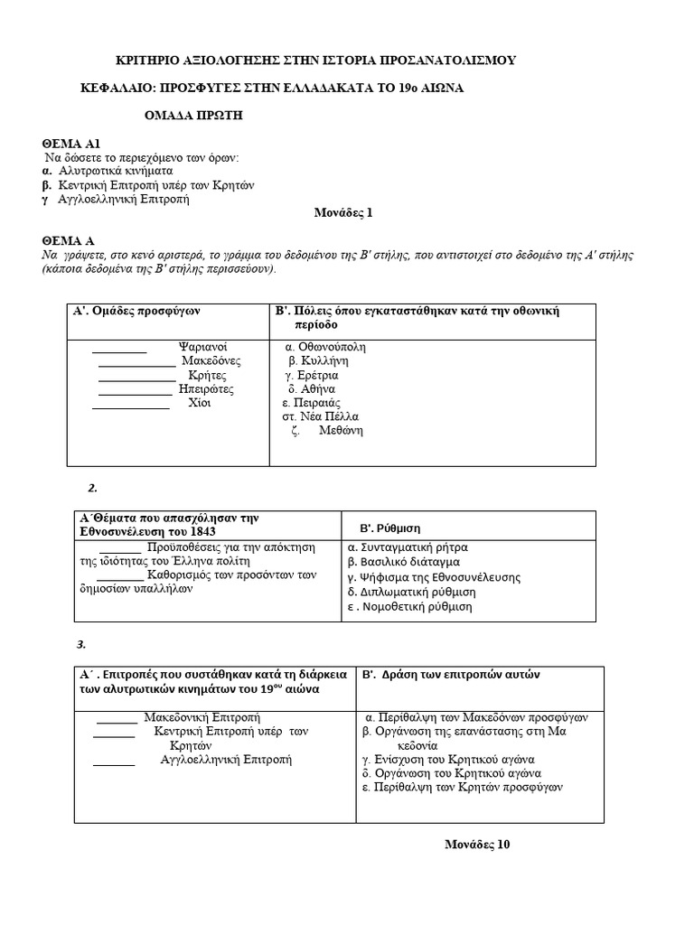 Kritirio Prosfygiko | PDF