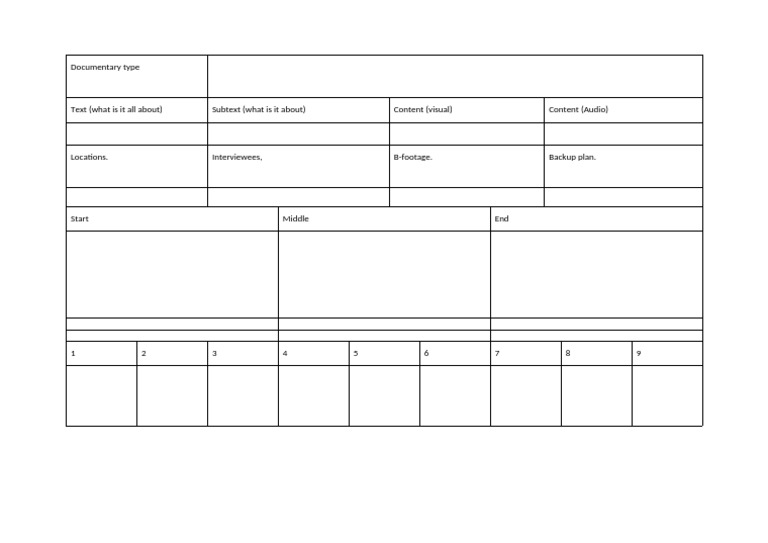 Documentary - Structure Grid | PDF