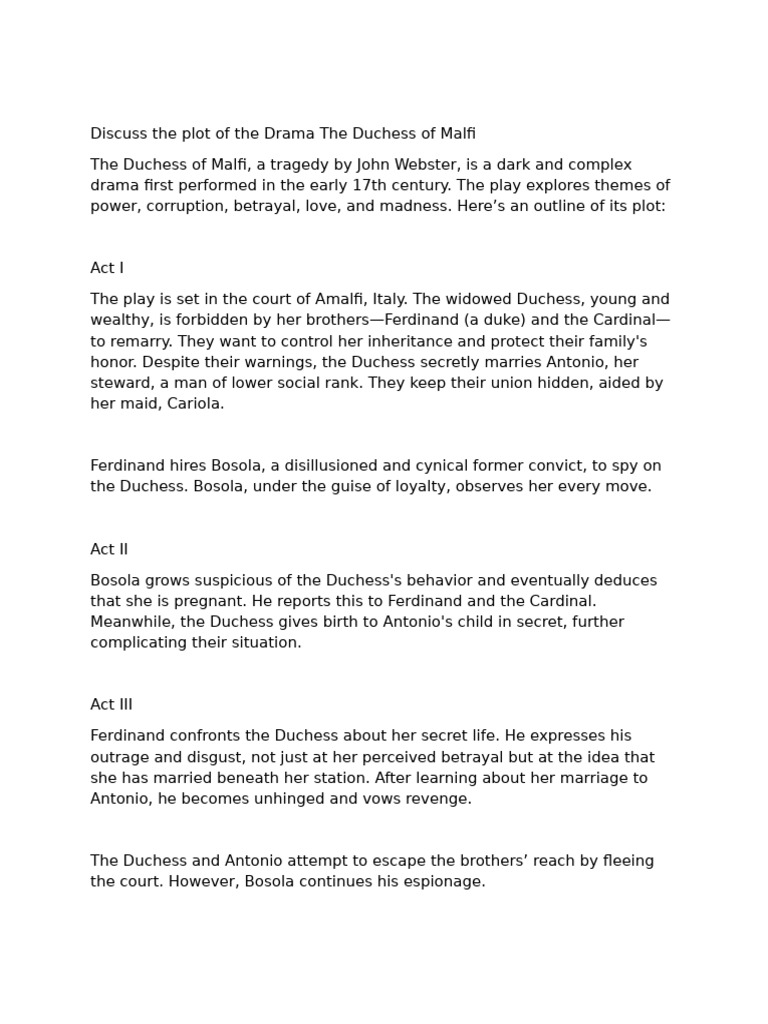 The Duchess of Malfi | PDF | Tragedy | William Shakespeare