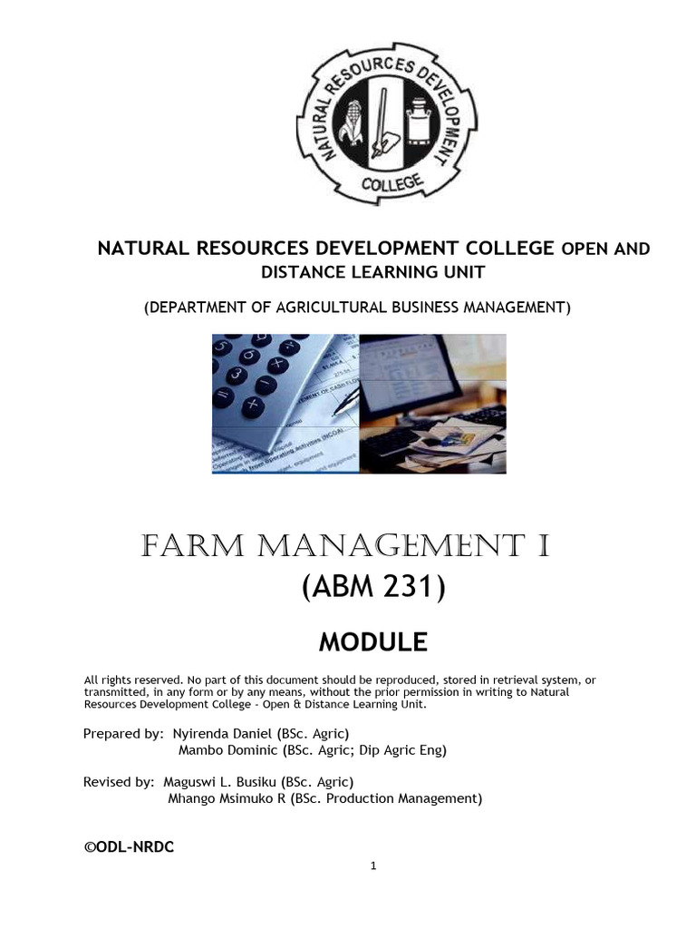 ABM 231-Farm Management 1 | PDF | Depreciation | Business Economics