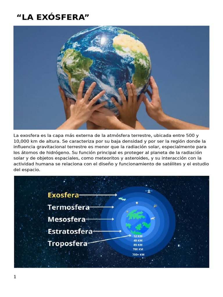 La Exosfera 2 | PDF | Atmósfera | Atmósfera de tierra