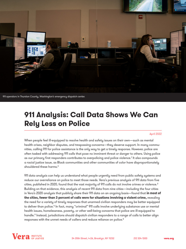 911-analysis-we-can-rely-less-on-police | PDF | Police | Crimes