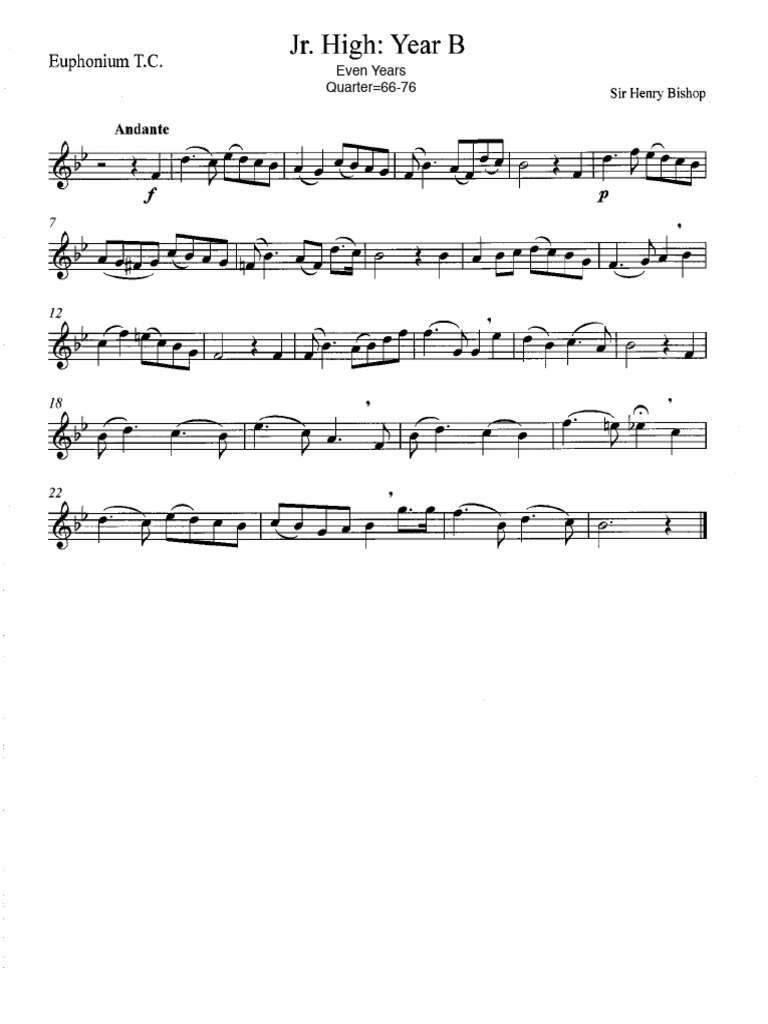 19 - Baritone Treble Clef Etude 4 | PDF