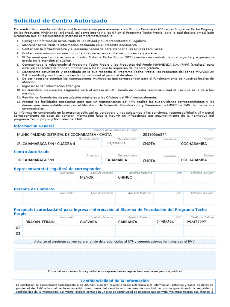 Solicitud de Centro Autorizado 2025 | PDF
