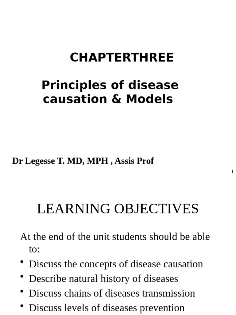 Principles of Disease Causation Epidemiology | PDF | Causality | Infection