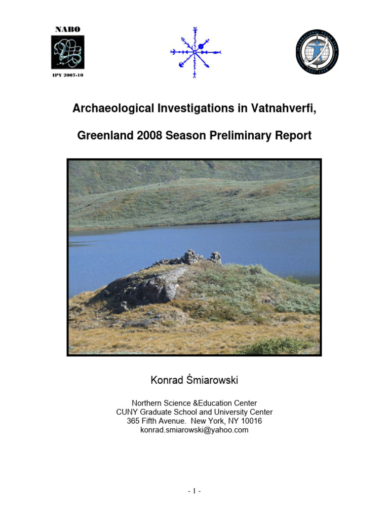 Archaeological Investigations in Vatnahv | PDF | Greenland | Earth Sciences
