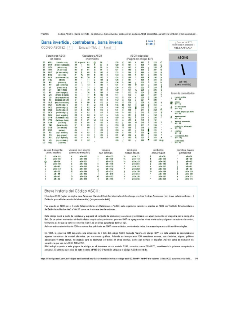 CODIGO ASCII | PDF
