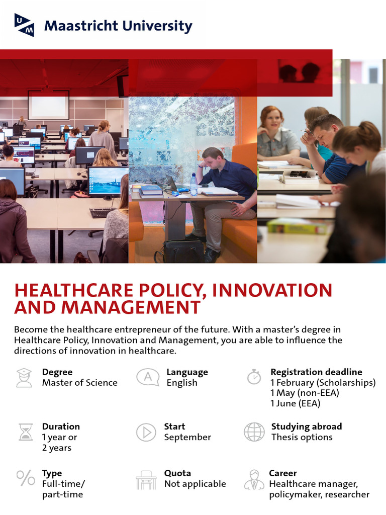 Infobrochure Healthcare Policy, Innovation and Management (Eng) | PDF ...