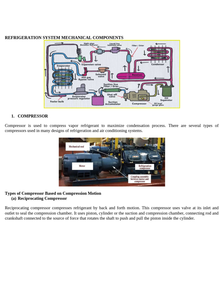 Auxiliary Components in Refrigeration Systems | PDF | Energy Technology ...