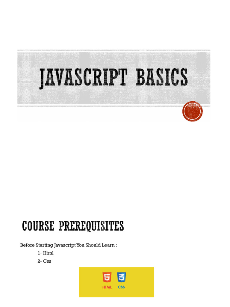 Javascript Part1 | PDF
