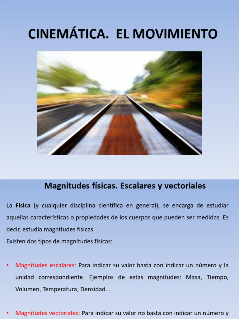 Magnitudes Físicas y Movimiento en Cinemática | PDF | Aceleración ...