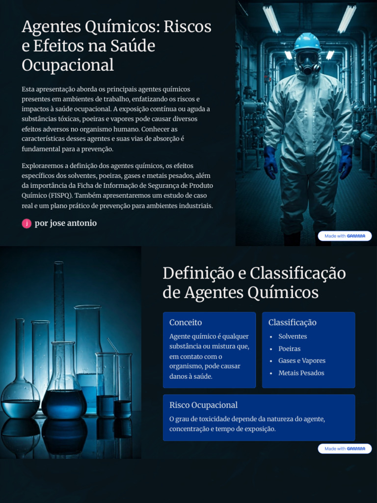 Agentes Químicos: Riscos e Classificação | PDF