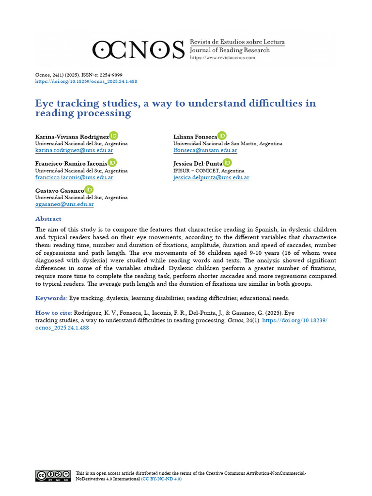 Rodriguez Et Al 2025. Eye Tracking Studies A Way To Understand ...