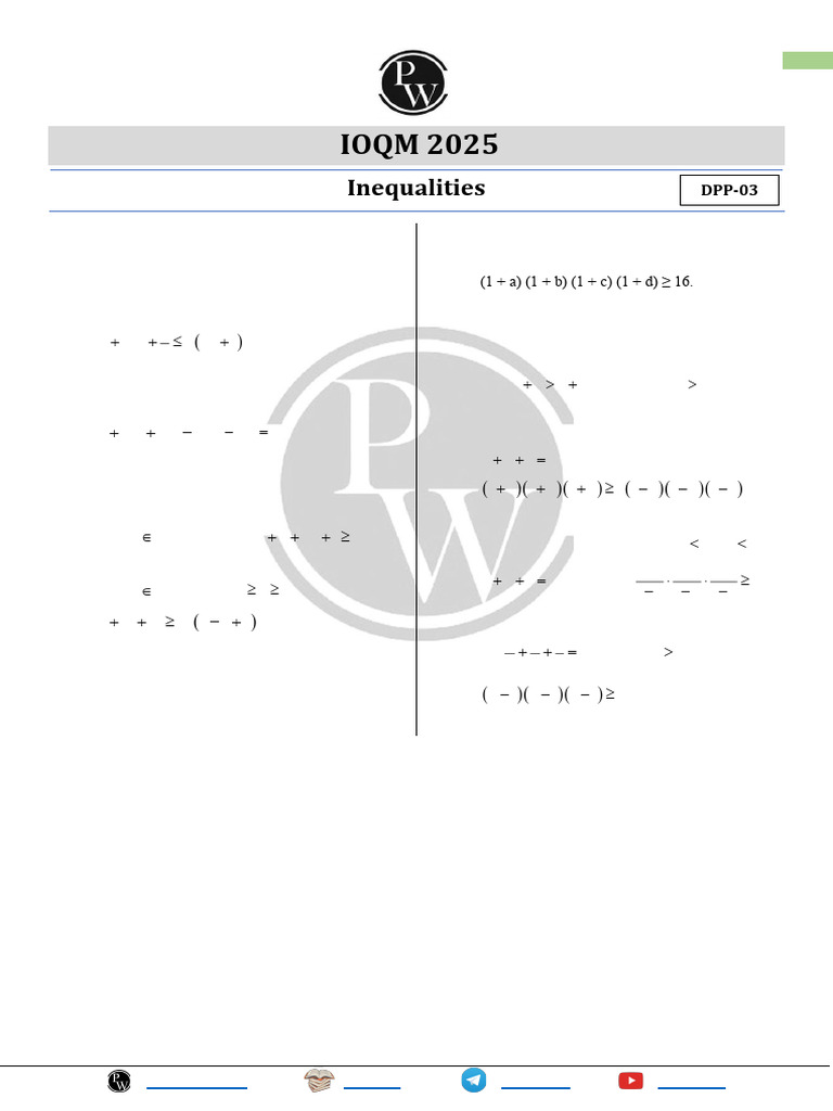 Inequalities - DPP 03 | PDF