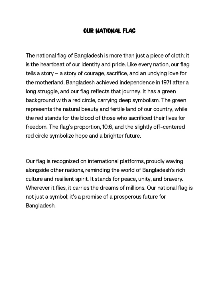 Our National Flag | PDF