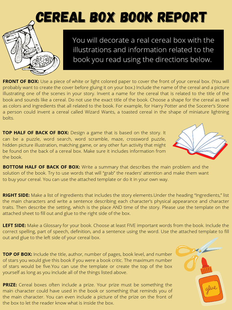 Cereal Box Book Report | PDF