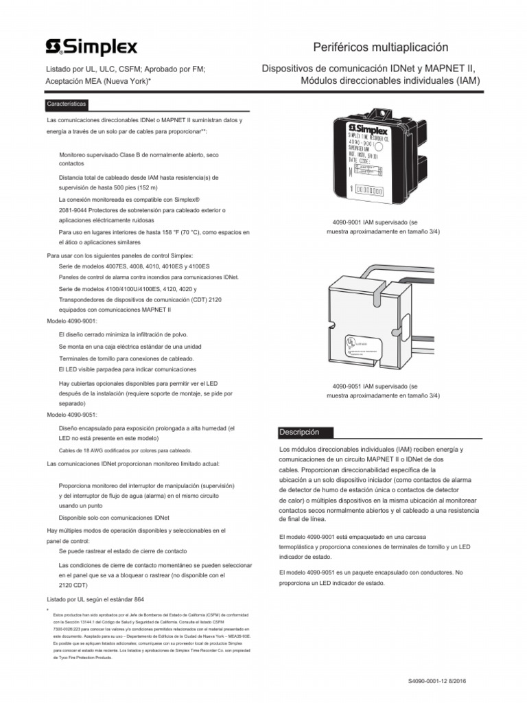 Modulo Monitoreo (MM) 4090-9001 | PDF | Diodo emisor de luz | Cambiar