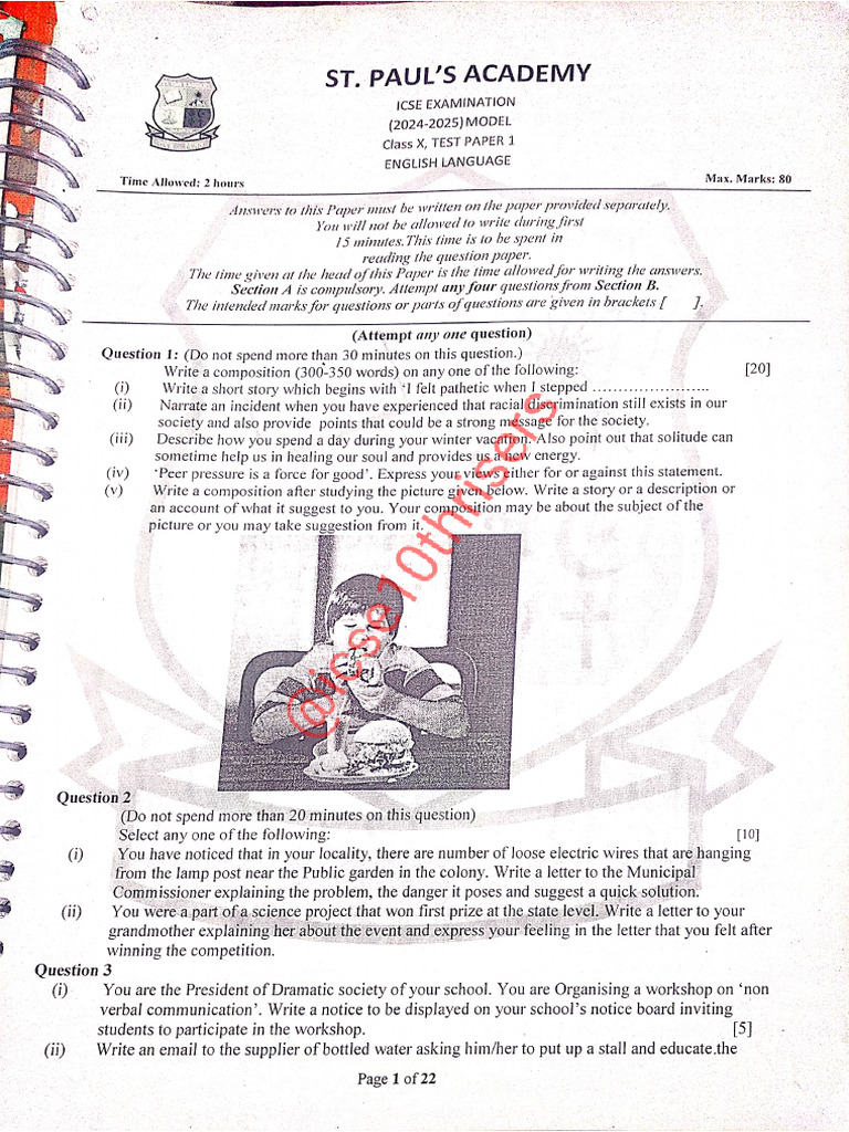 English language model test paper 2025 pdf (1)-output | PDF