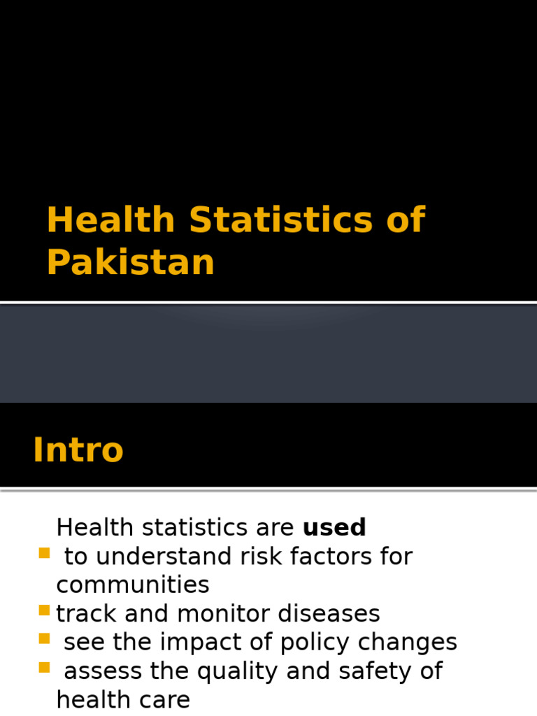 Health Statistics of Pakistan | PDF
