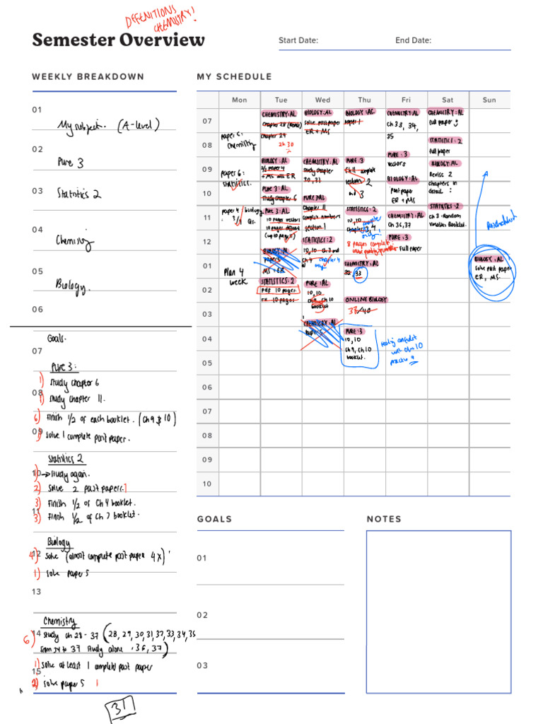 Semester Overview | PDF