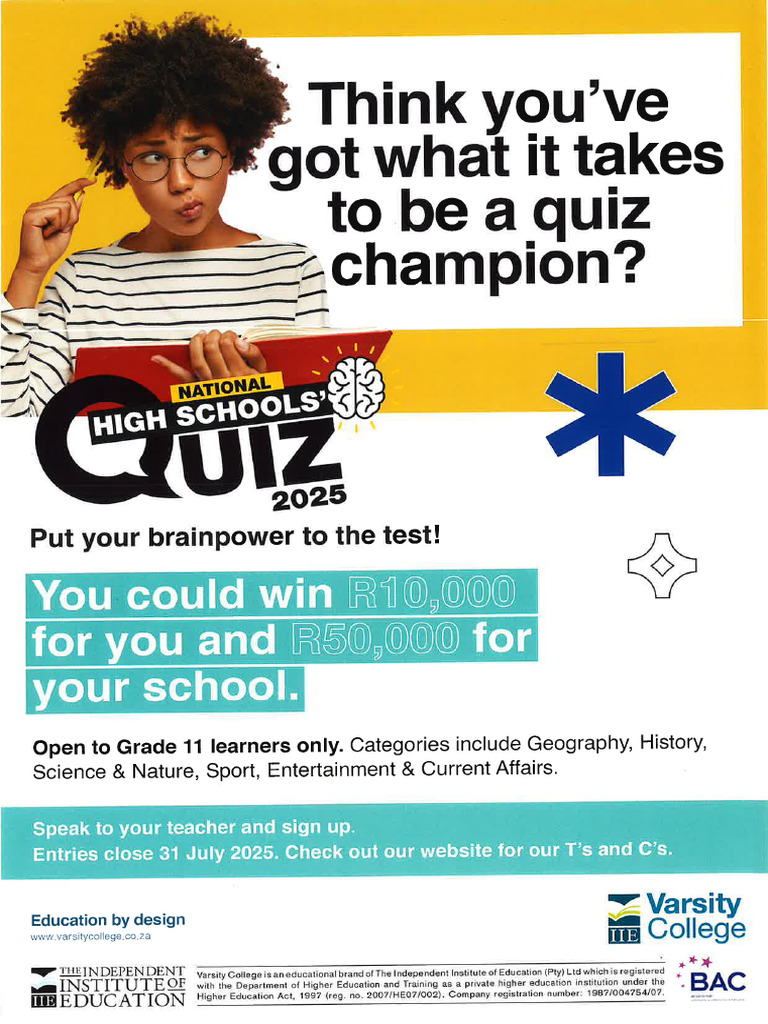National School Quiz 2025 | PDF