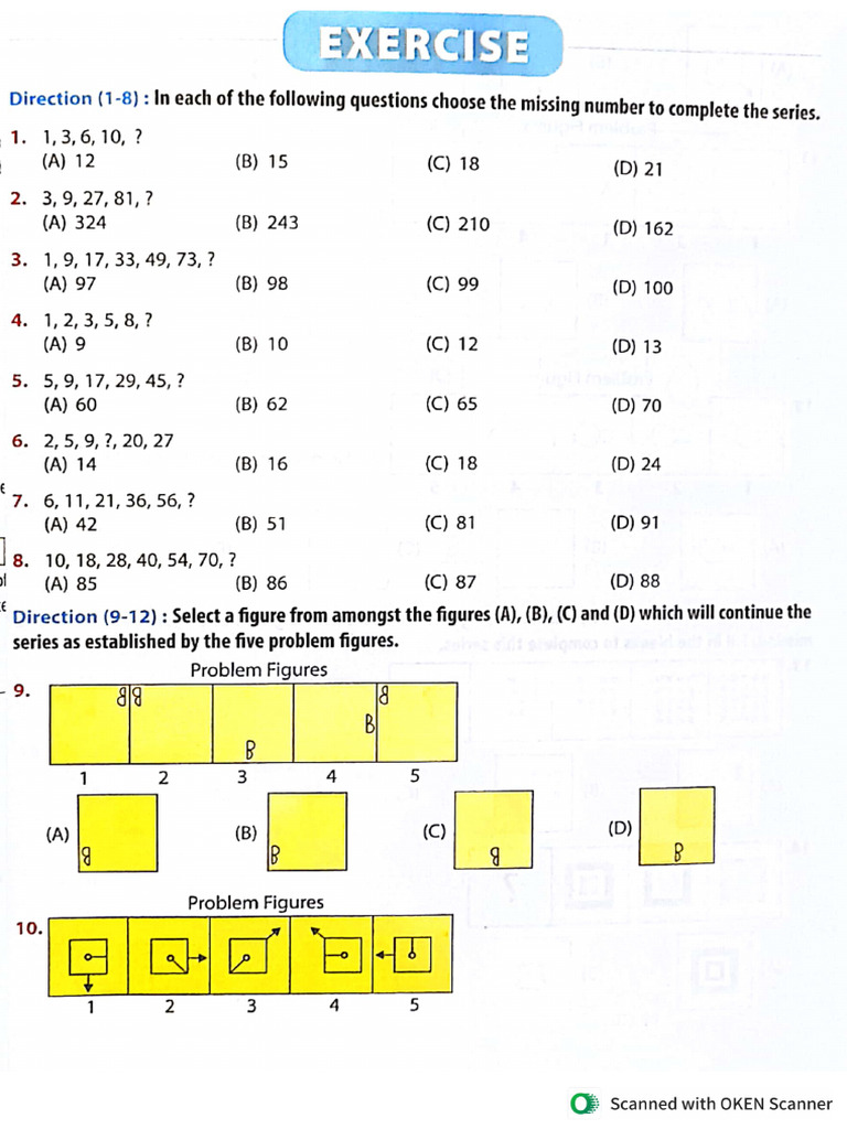 7th Reasoning Worksheet | PDF