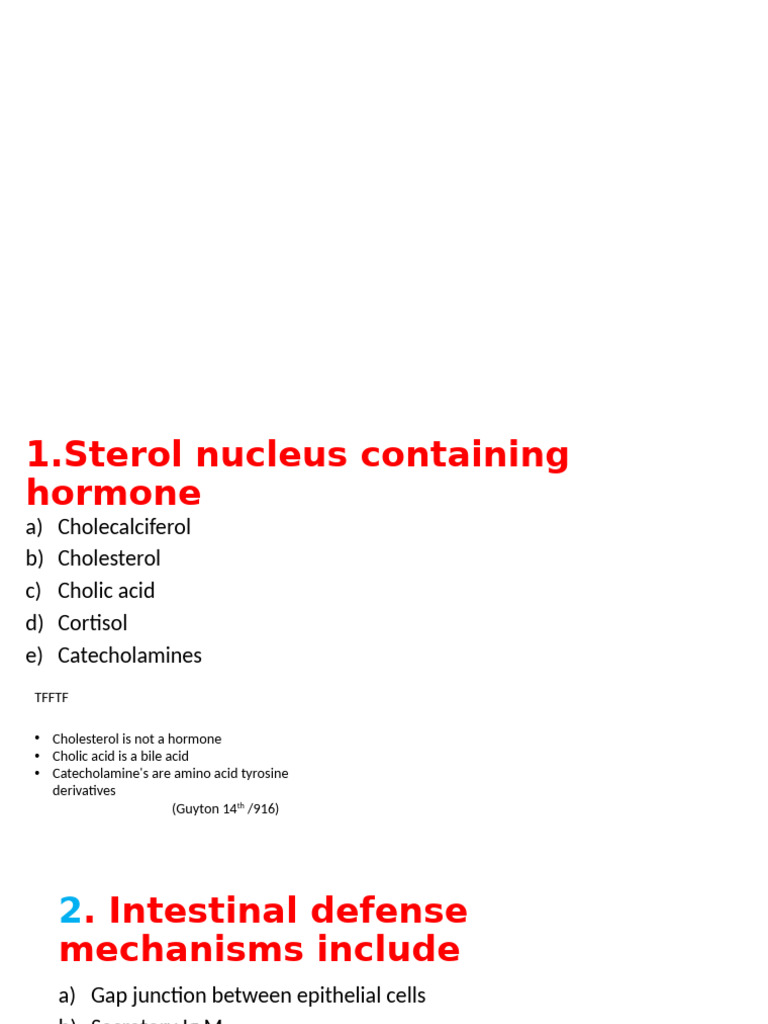 GIT + ENDO 40 MCQ Nazifa | PDF | Cortisol | Endocrine System