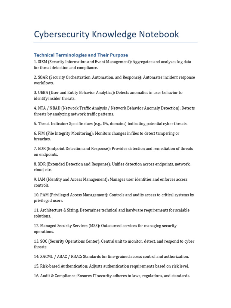 Cybersecurity Knowledge Notebook | PDF | Computer Security | Security