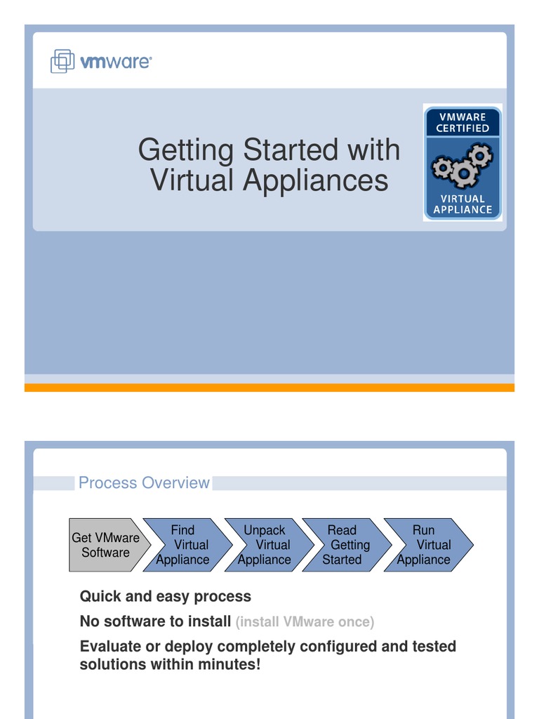 Getting Started With Virtual Appliances | PDF | V Mware | System Software