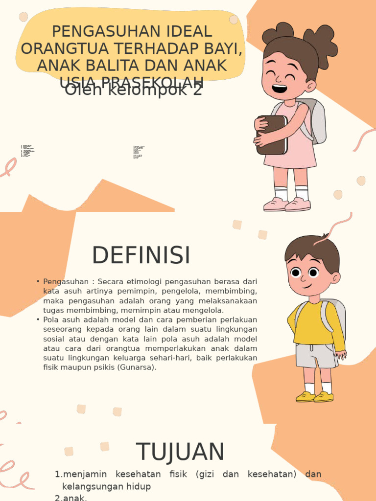 Pengasuhan Ideal Ortu Terhadap Bayi, Balita, Dan Ank Usia Prasekolah | PDF