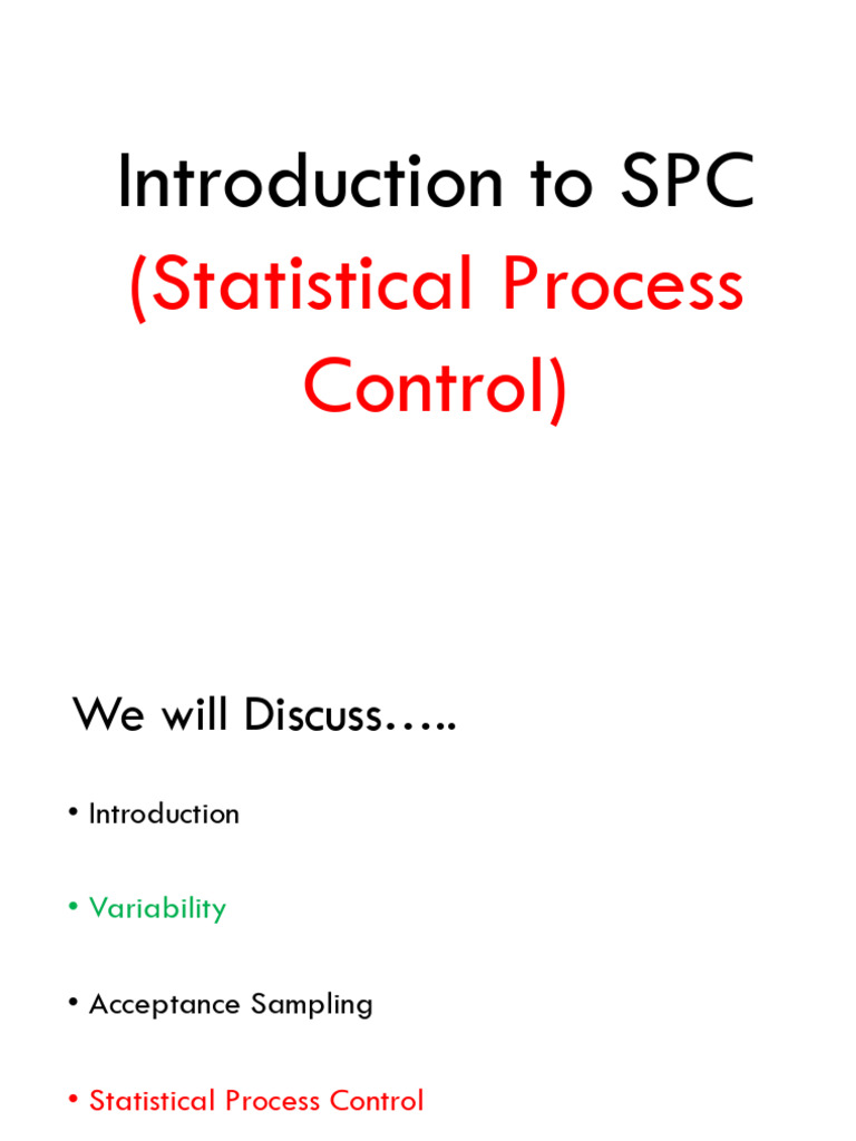 Introduction To SPC | PDF | Sampling (Statistics) | Variance