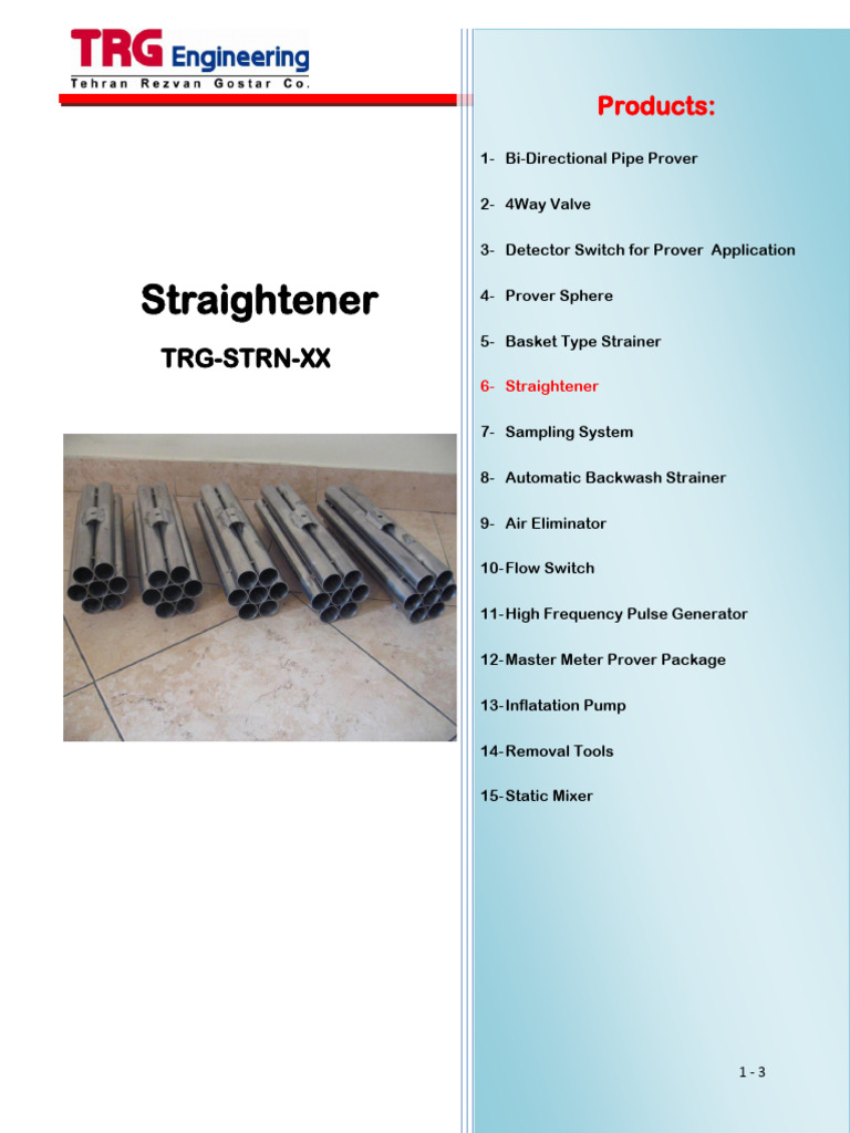 22 - Straightenner-TRG-STRN-XX | PDF | Pipe (Fluid Conveyance) | Valve