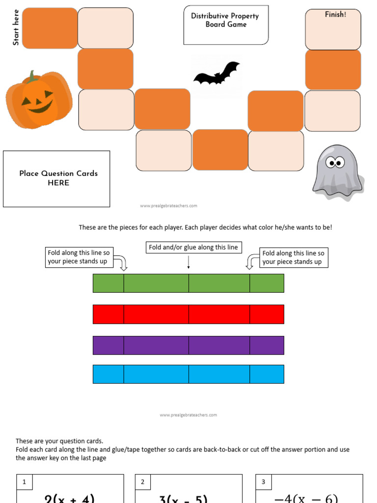 Board Game - Distributive Property | PDF